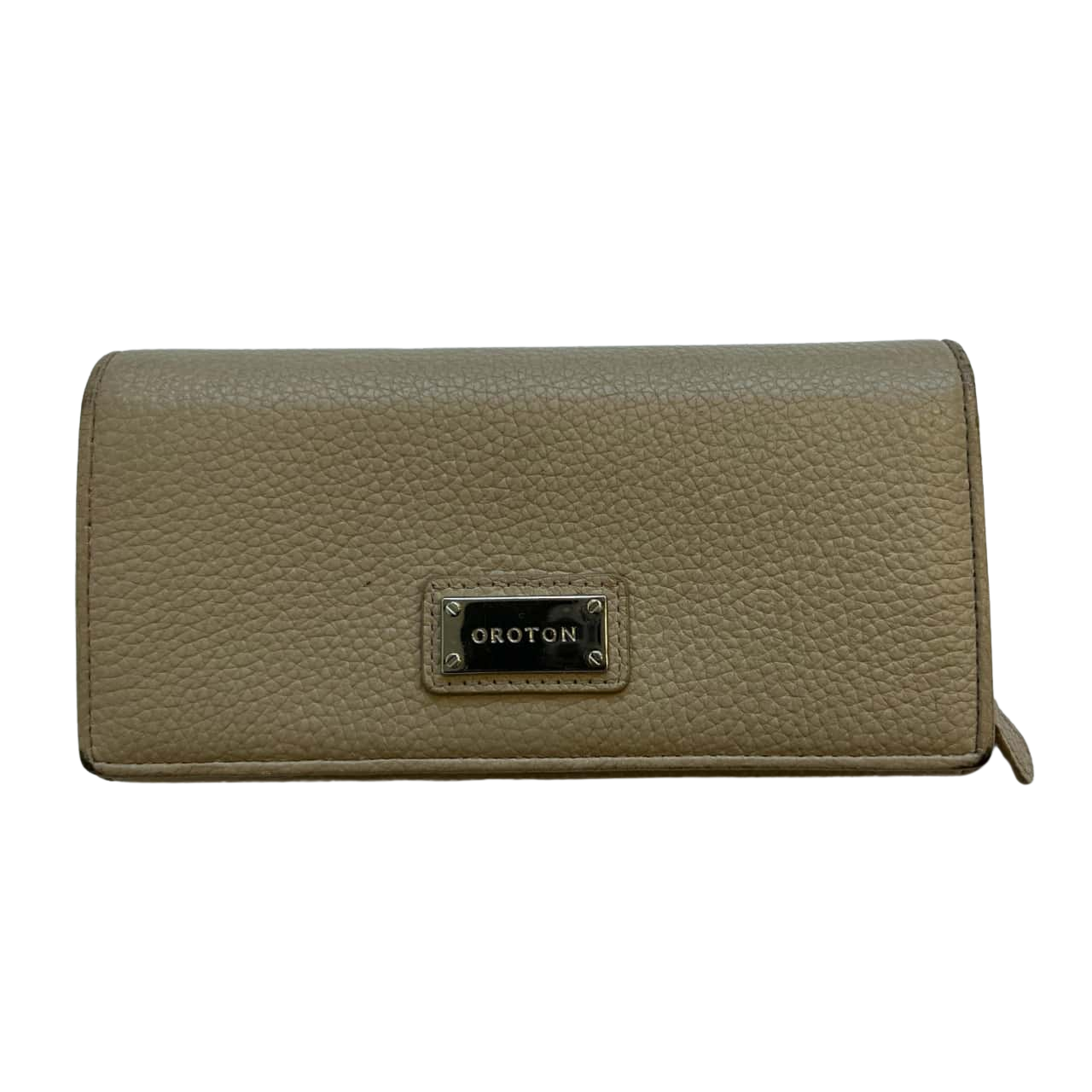 Oroton Womens Long Flap Purse Beige(s)
