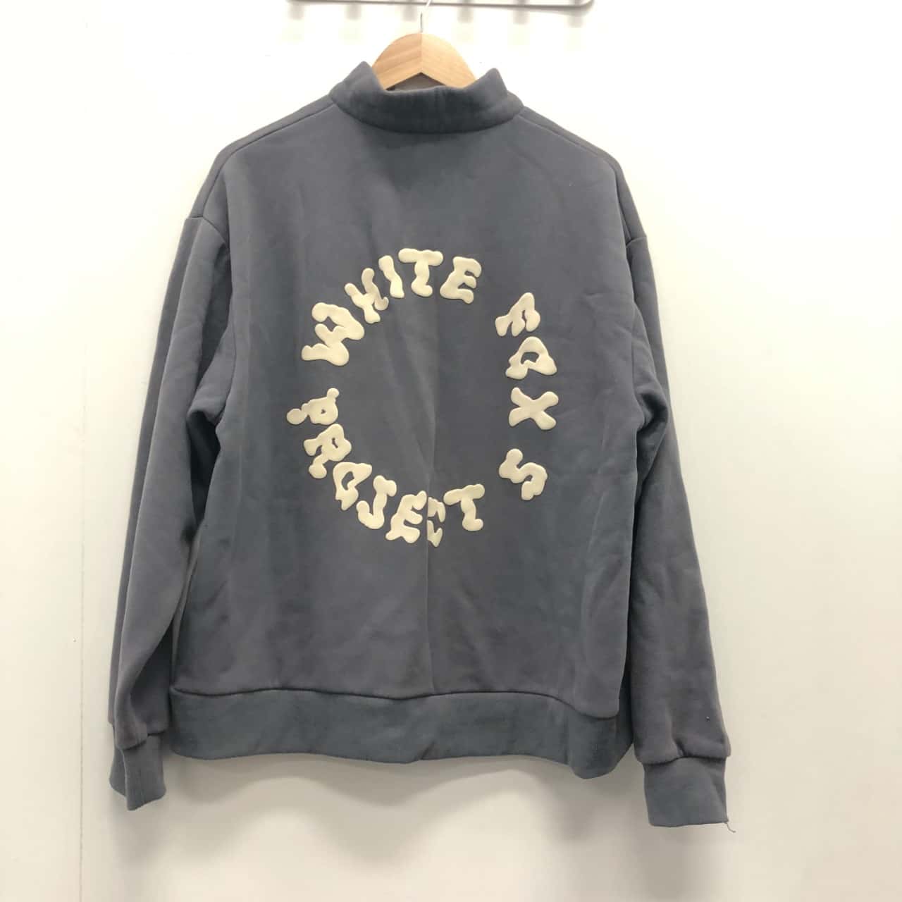 White Fox Project 5 Womens Size M / S Quarter Zip Jumper Grey (s)
