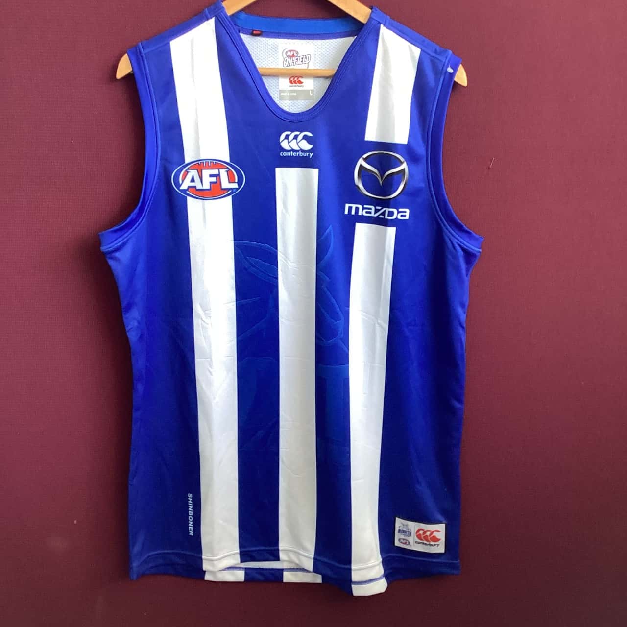 AFL Mens Size L Jersey Blue / White (s)