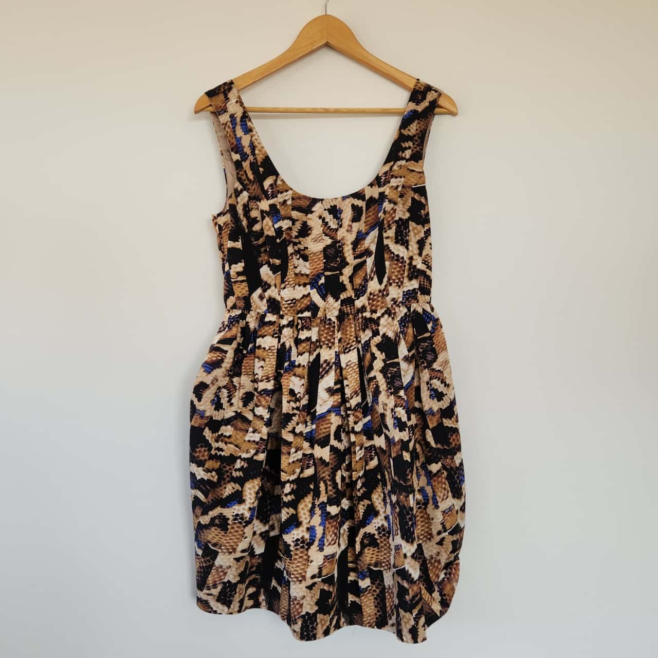 Portmans Snakeskin Pattern Print Dress Size 10 / M (s)