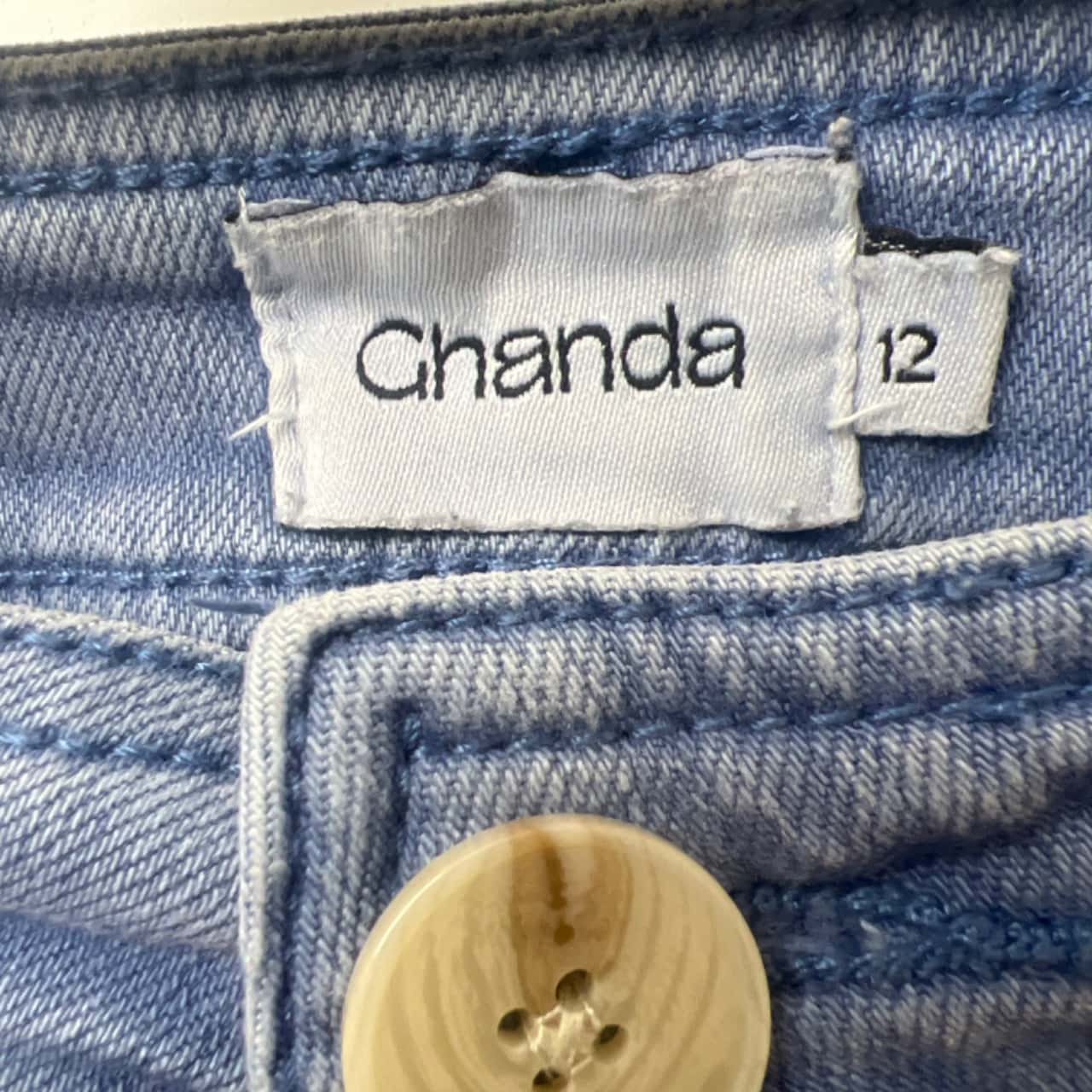 Ghanda Size 12 Wide Leg Jeans Blue (s)