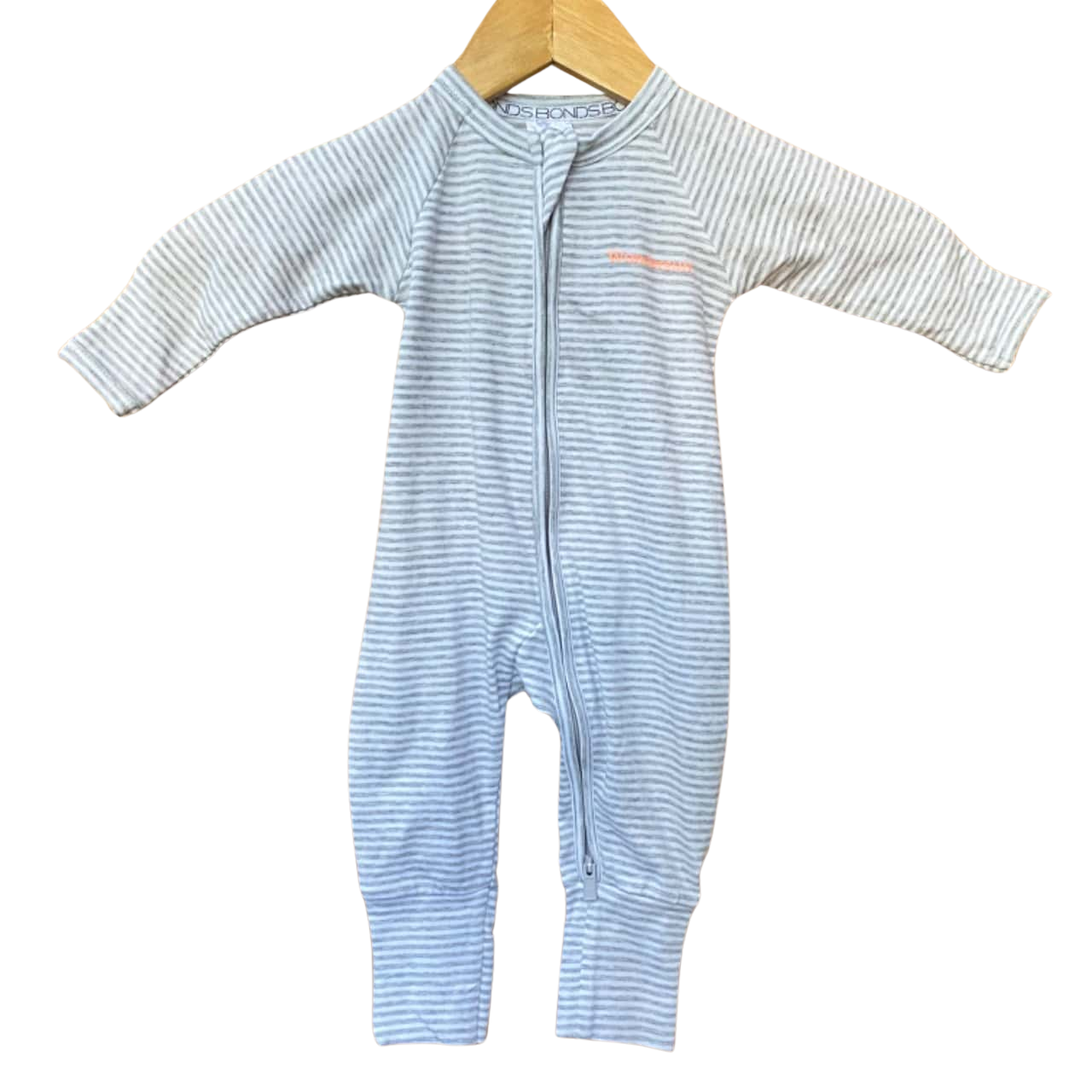 Bonds Light Grey/White Striped Onesie Size 0-3M(s) - New With Tags ...