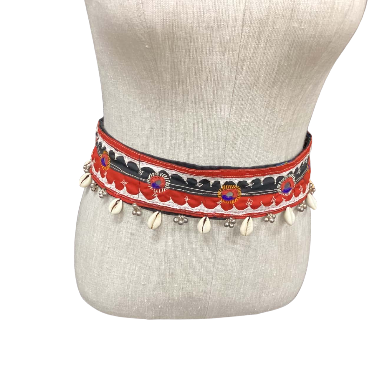 Cowrie Shell and Mirror Work Belt One Size (s)