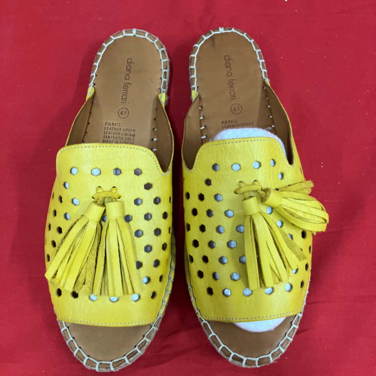Diana Ferrari Pamil Women's Size 41 Mustard Slip On Shoes(s)