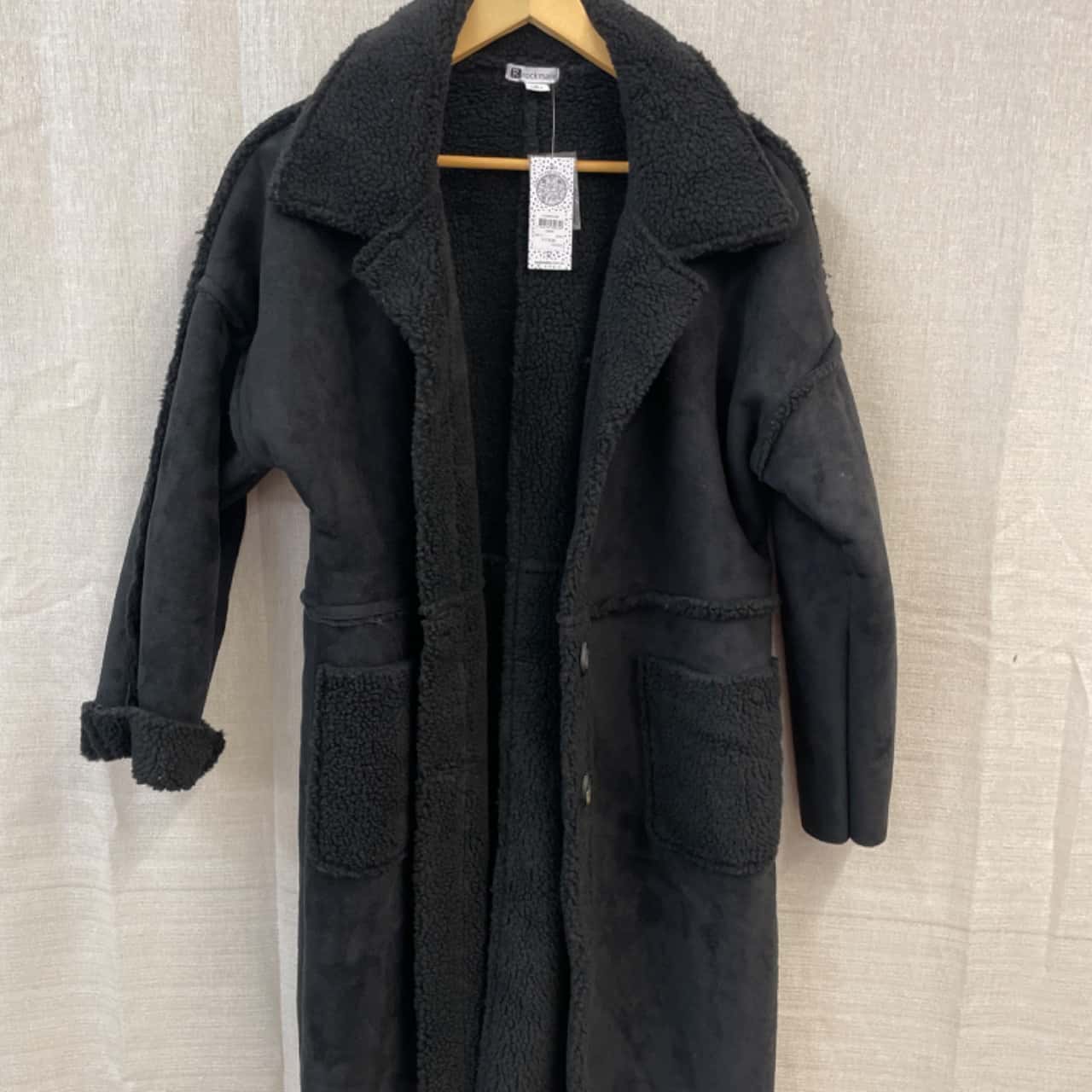 Rockmans Womens Size 12 Winter Coat Black (s)