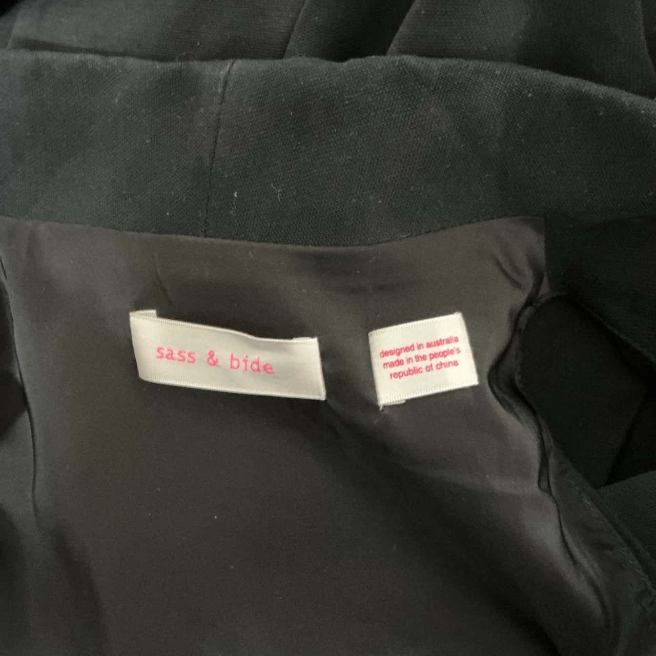 Sass & Bide Womens Size 10 Vest Jacket Black