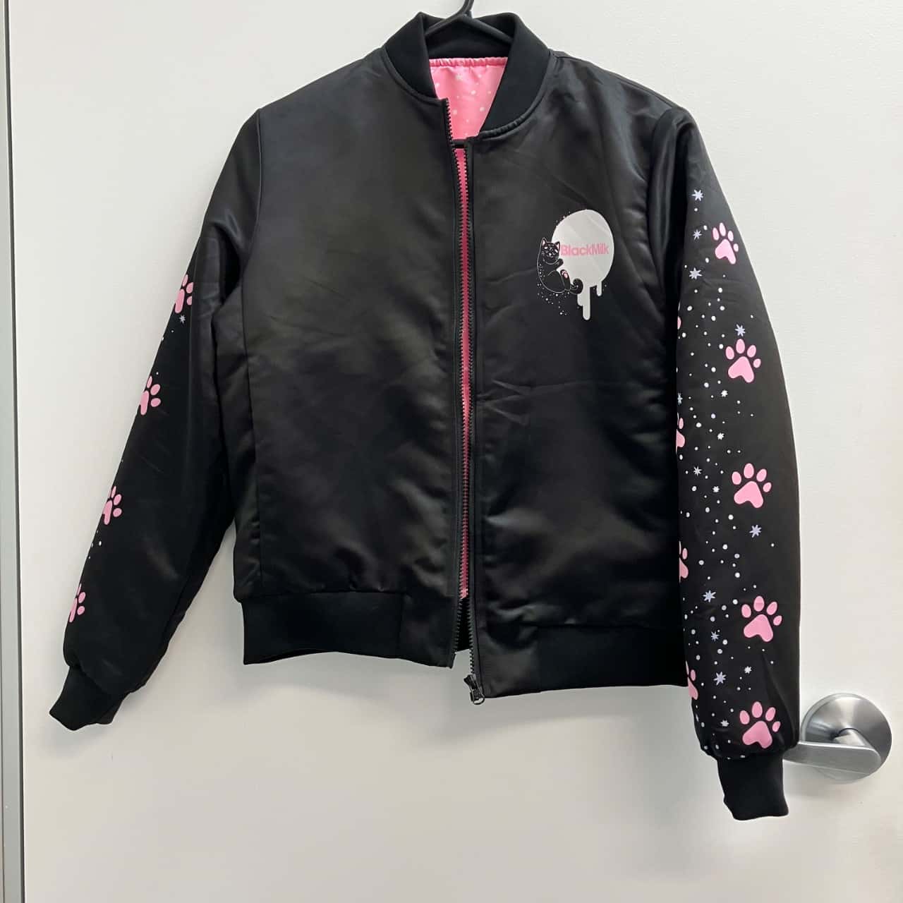 Ladies BlackMilk Yin Cat Yang Cat Bomber Jacket Approx Size 8-10 EUC