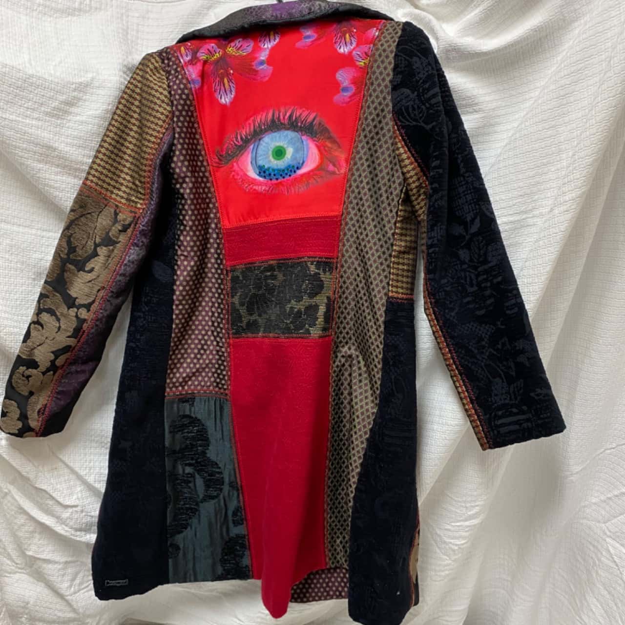 Desigual Womens Size 36 floral Trench Coat (s)