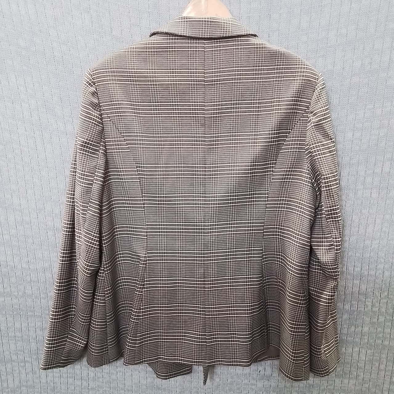 Sheike Womens Size 16 Suit Jacket Black / Brown / White (s)