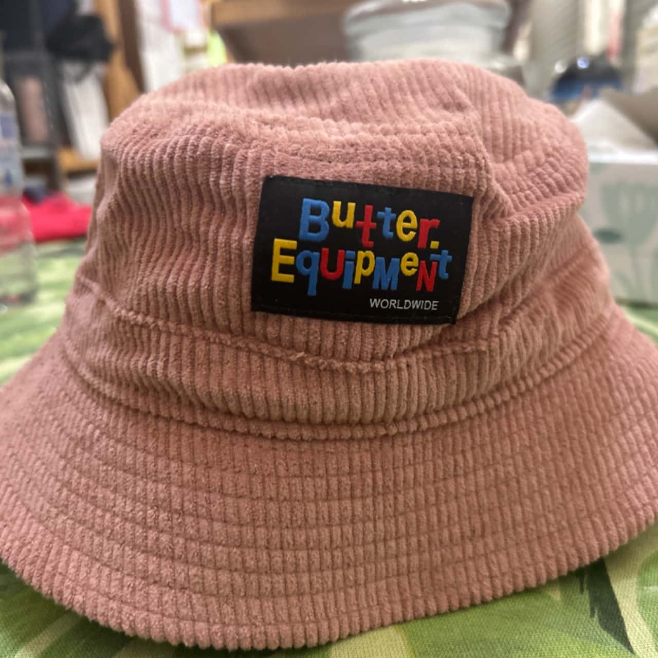 Mens plum red corduroy Butter Goods bucket hat with tag (b12)(s)