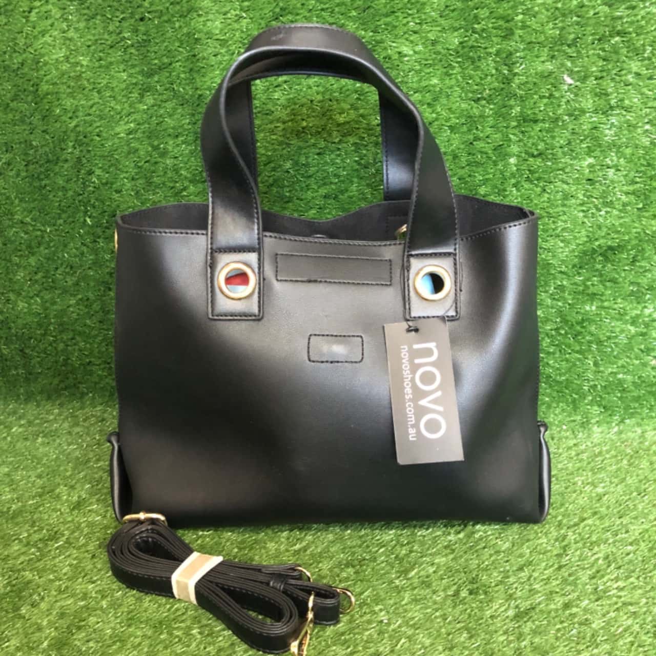 Novo ‘Akani’ Black Handbag With Additional Shoulder Strap (s)