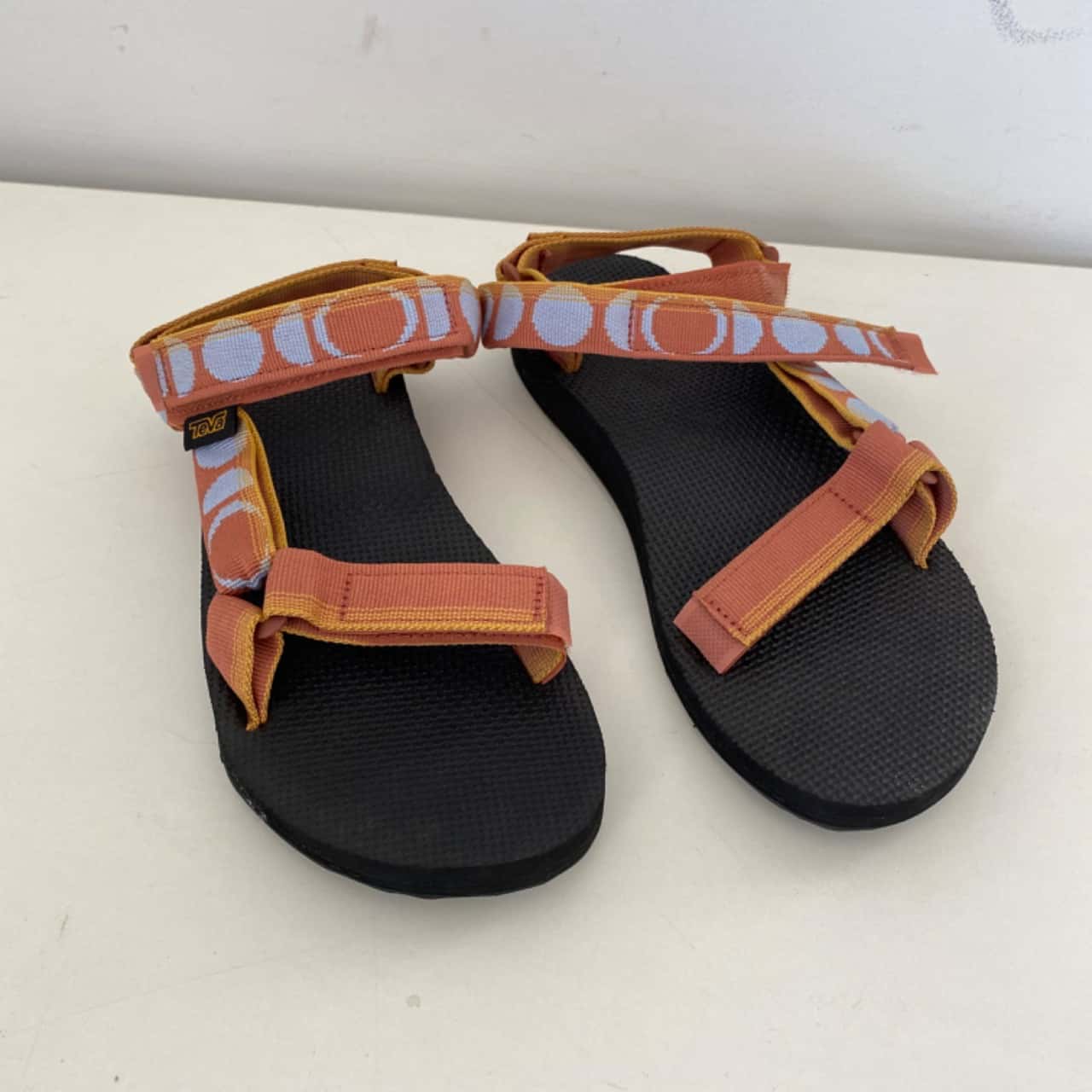 Teva Orange Blue Pattern Sandals Size UK6