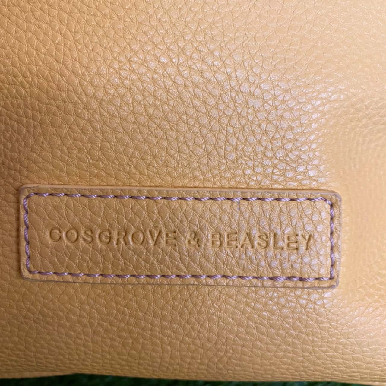 Cosgrove & Beasley Mustard Yellow Leather Handbag Dotted Lining. (s)