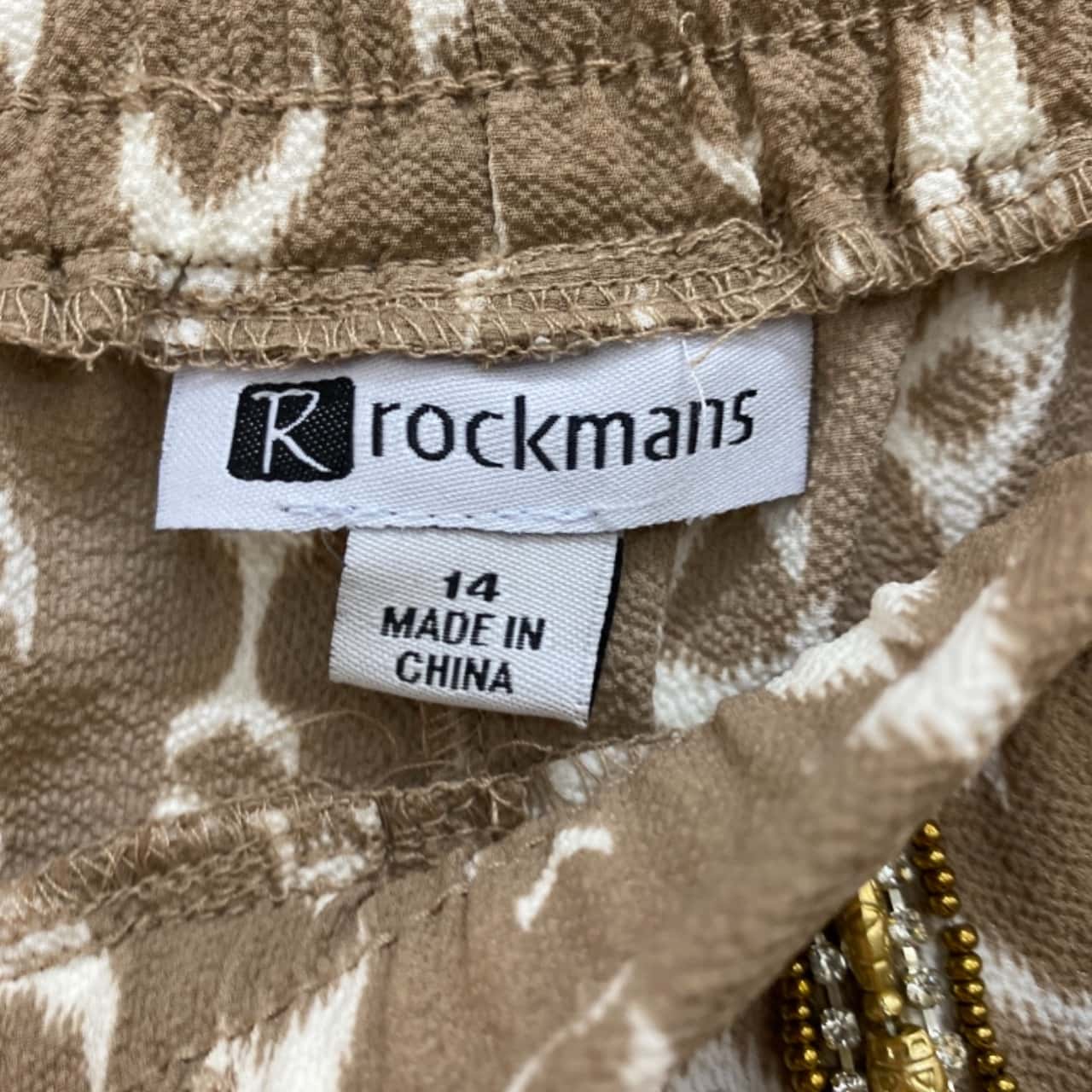 Rockmans Womens Size 14 Wide Leg Brown (s)