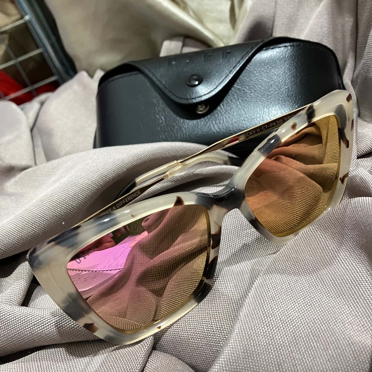 Diff Becky II cream Tortoise Womens Sunglasses