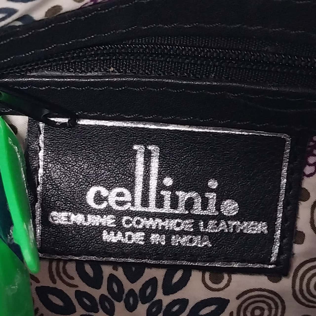 Cellini - ladie's Handbag,leather, Black (s)