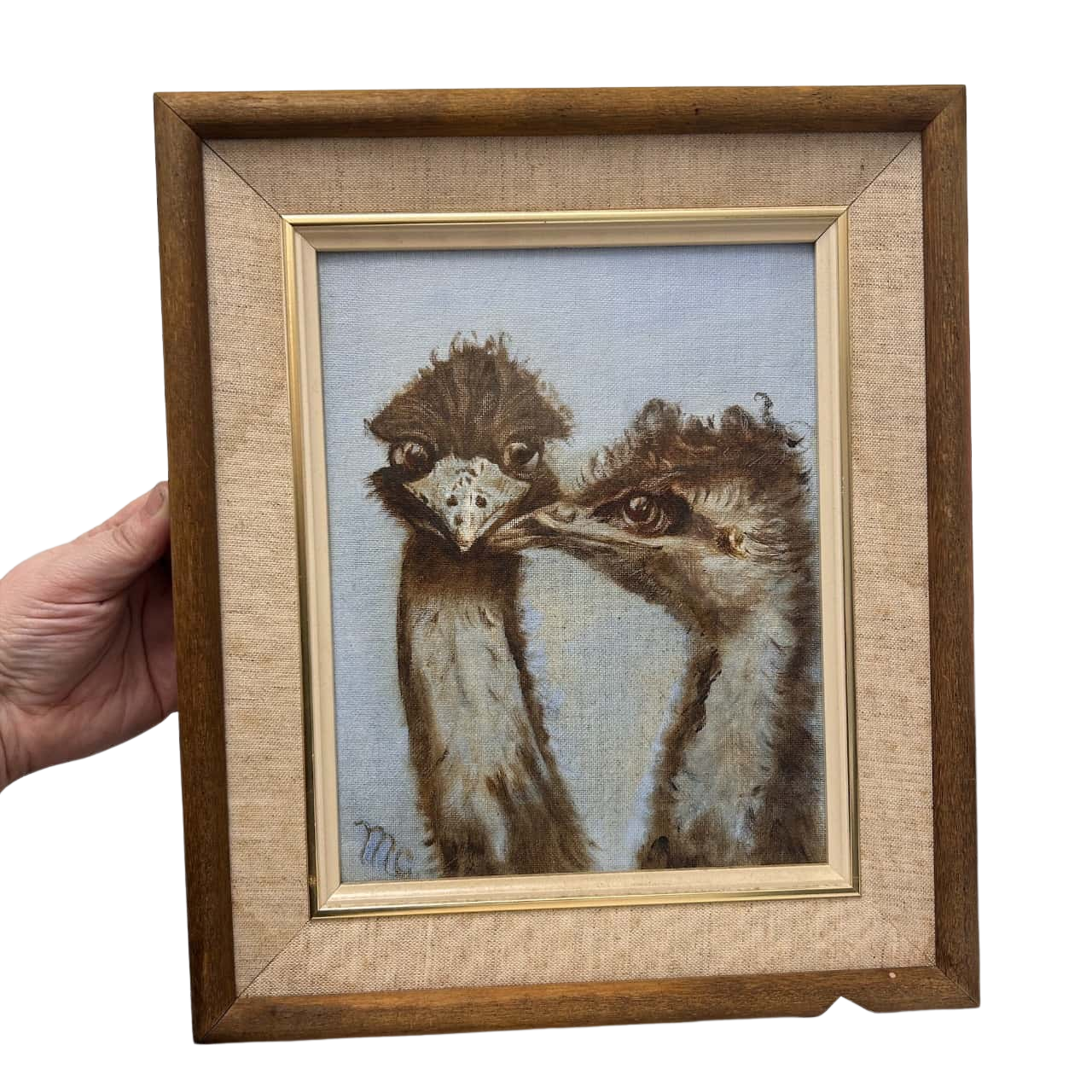 "Two Emus" Oil Painting on Canvas(s)