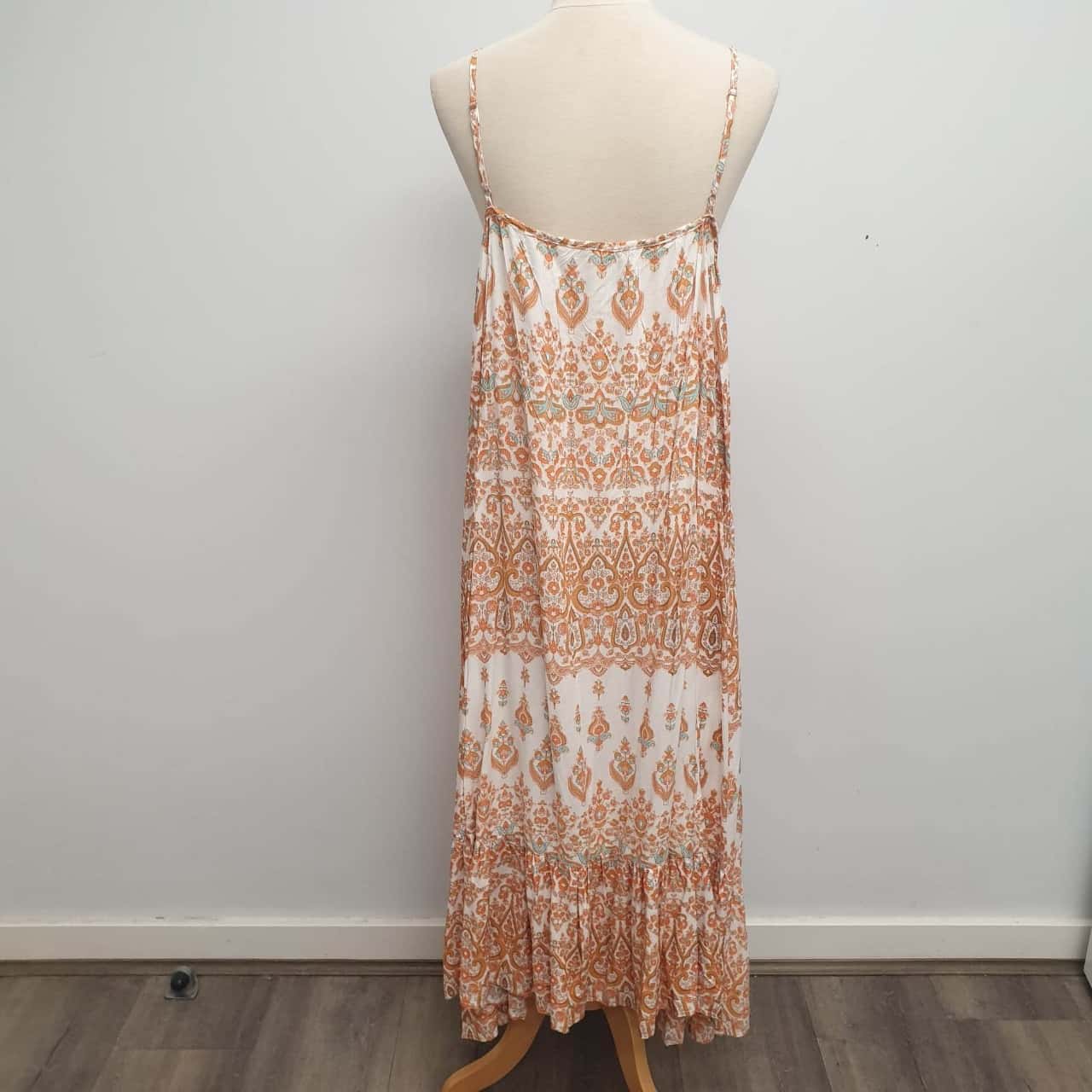 Jaase Cute Casual Spaghetti String Caramel Aztec Pattern Summer Maxi ...