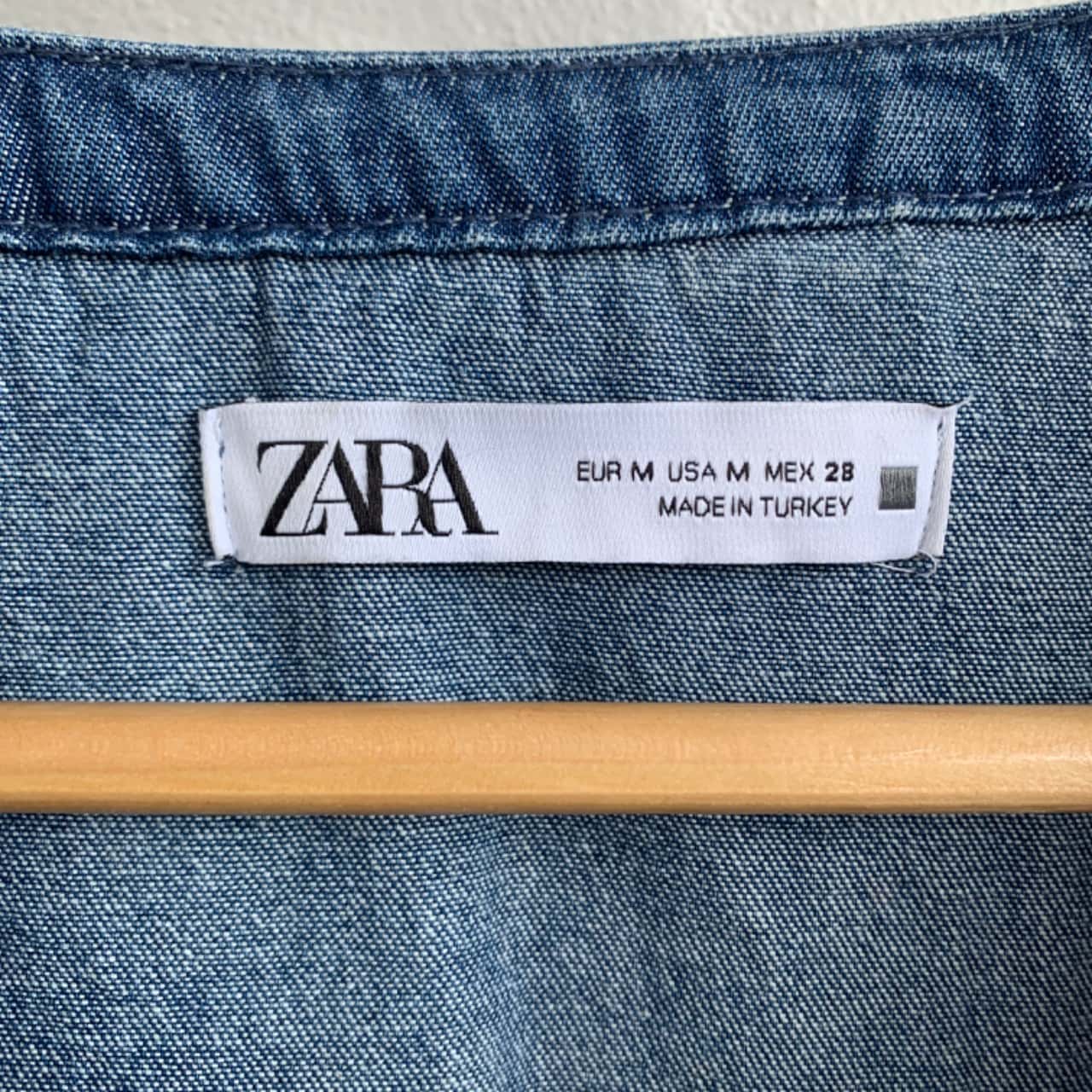 Zara Medium Denim Mini Dress (s)