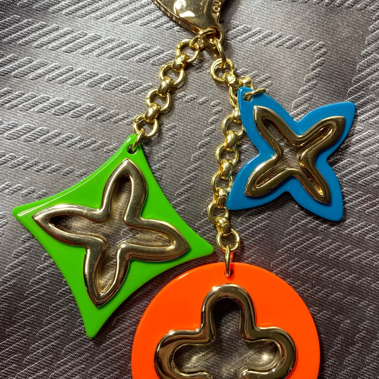 Women’s Bright Green/Orange/Blue Gold Toned Keychain (s)