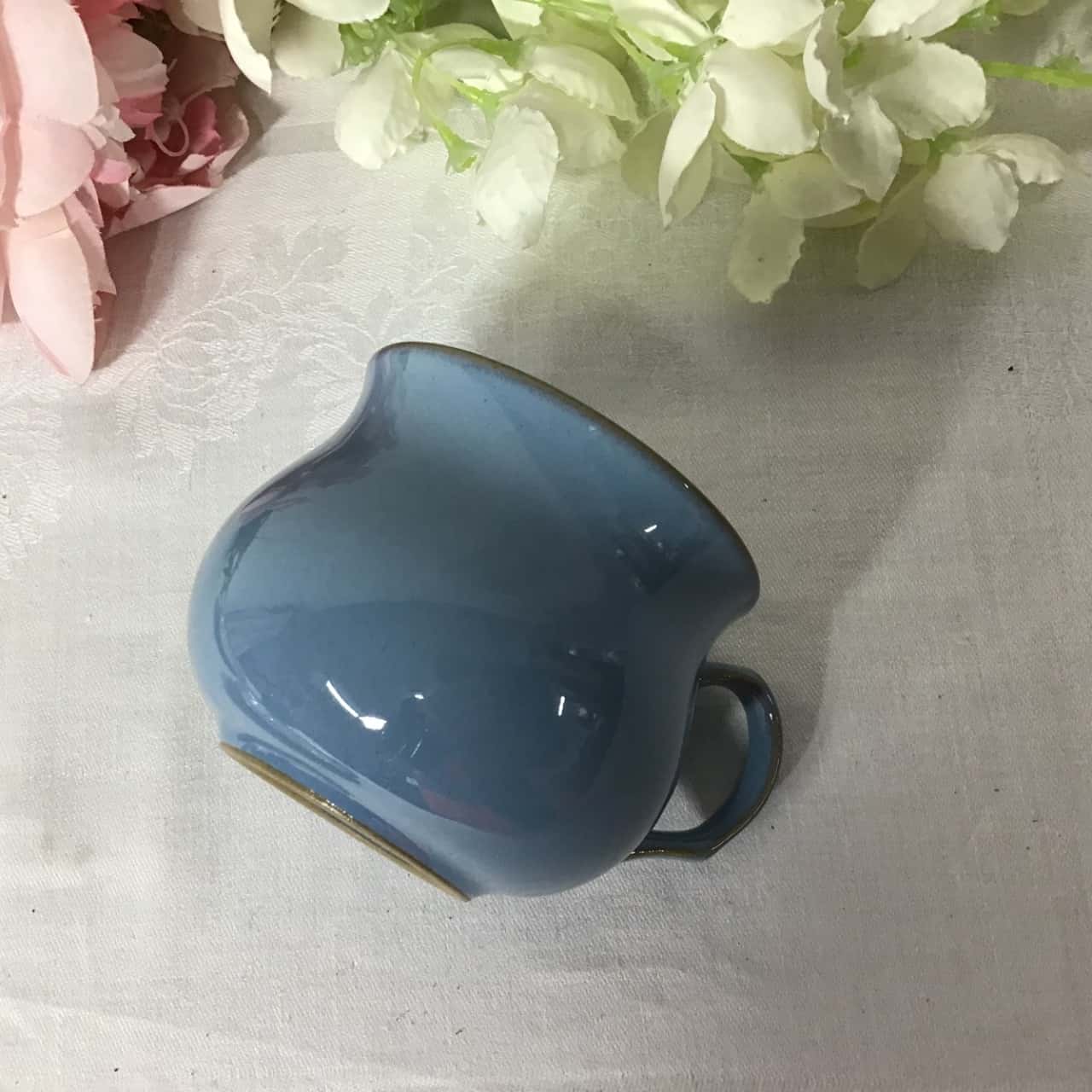 Handcrafted Denby Blue / White Fine Stoneware Cup and Saucer (x 2)(s)