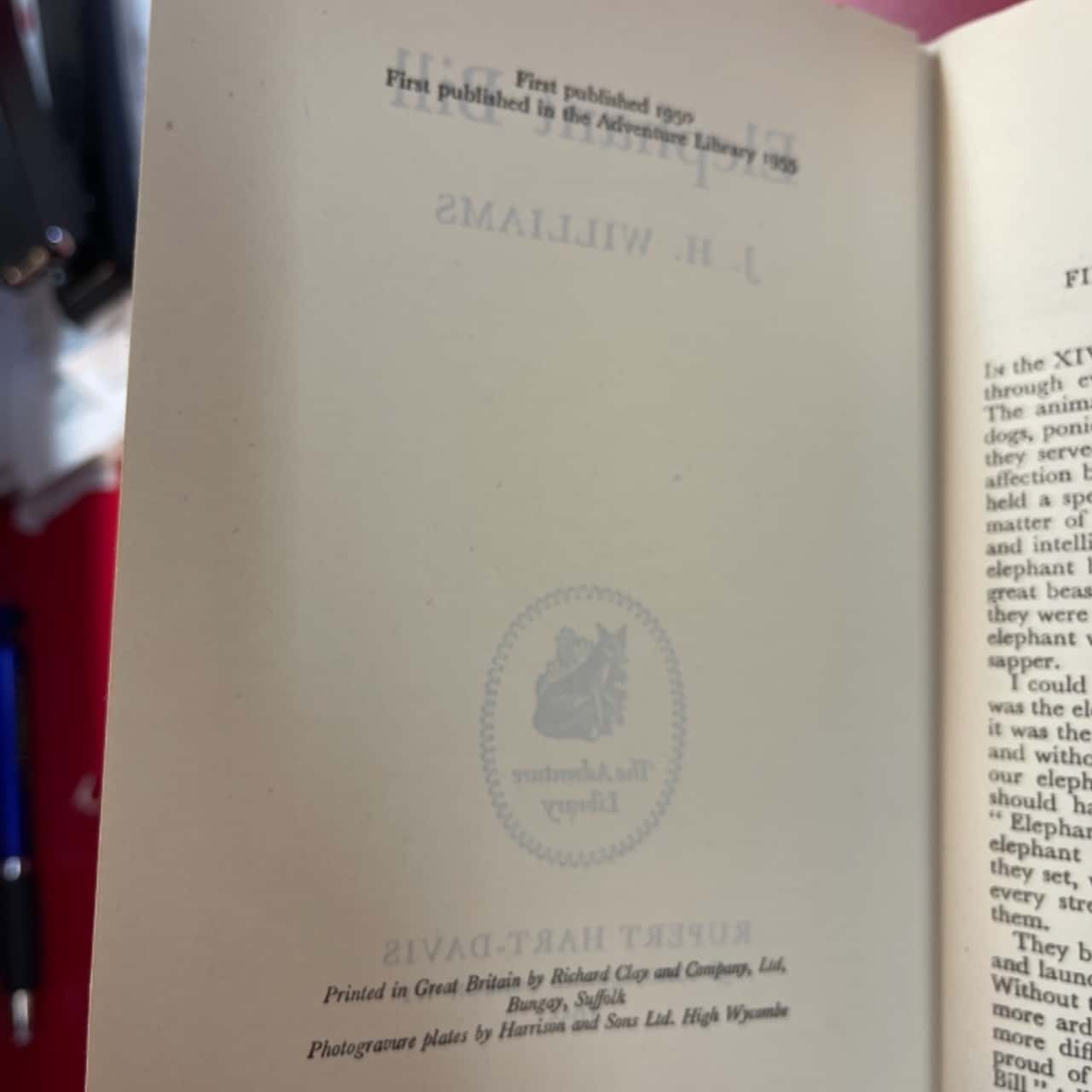Elephant Bill by J.H.Williams Adventure adventure library 1955(s)