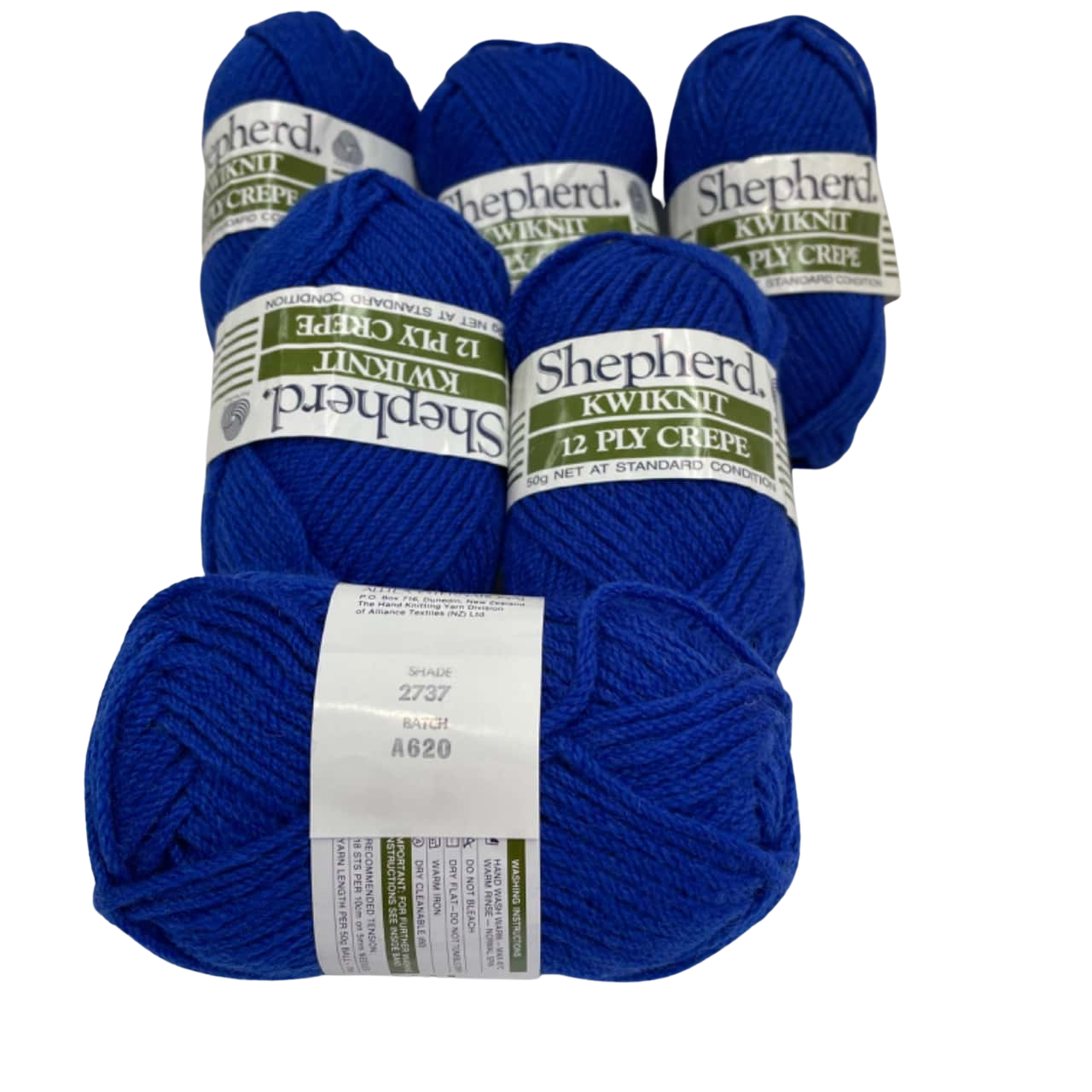 Shepherd knit wit 12 ply Crepe. 50g balls x 6(s)