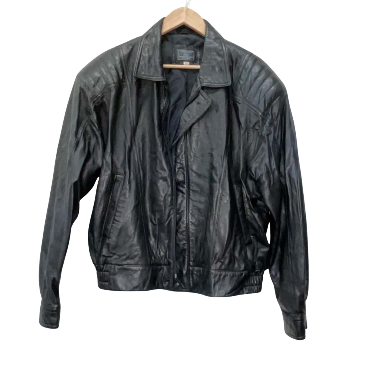 Grejina Mens Vintage Size M Leather Jacket Black (s)
