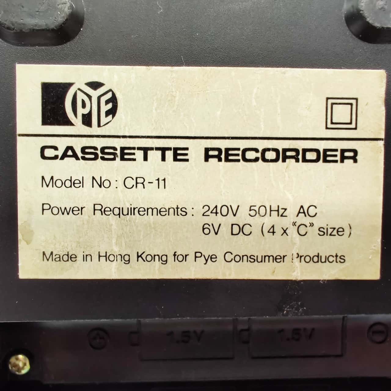 PYE Portable Audio Cassette Recorder - Battery Or Mains Use. This Item ...