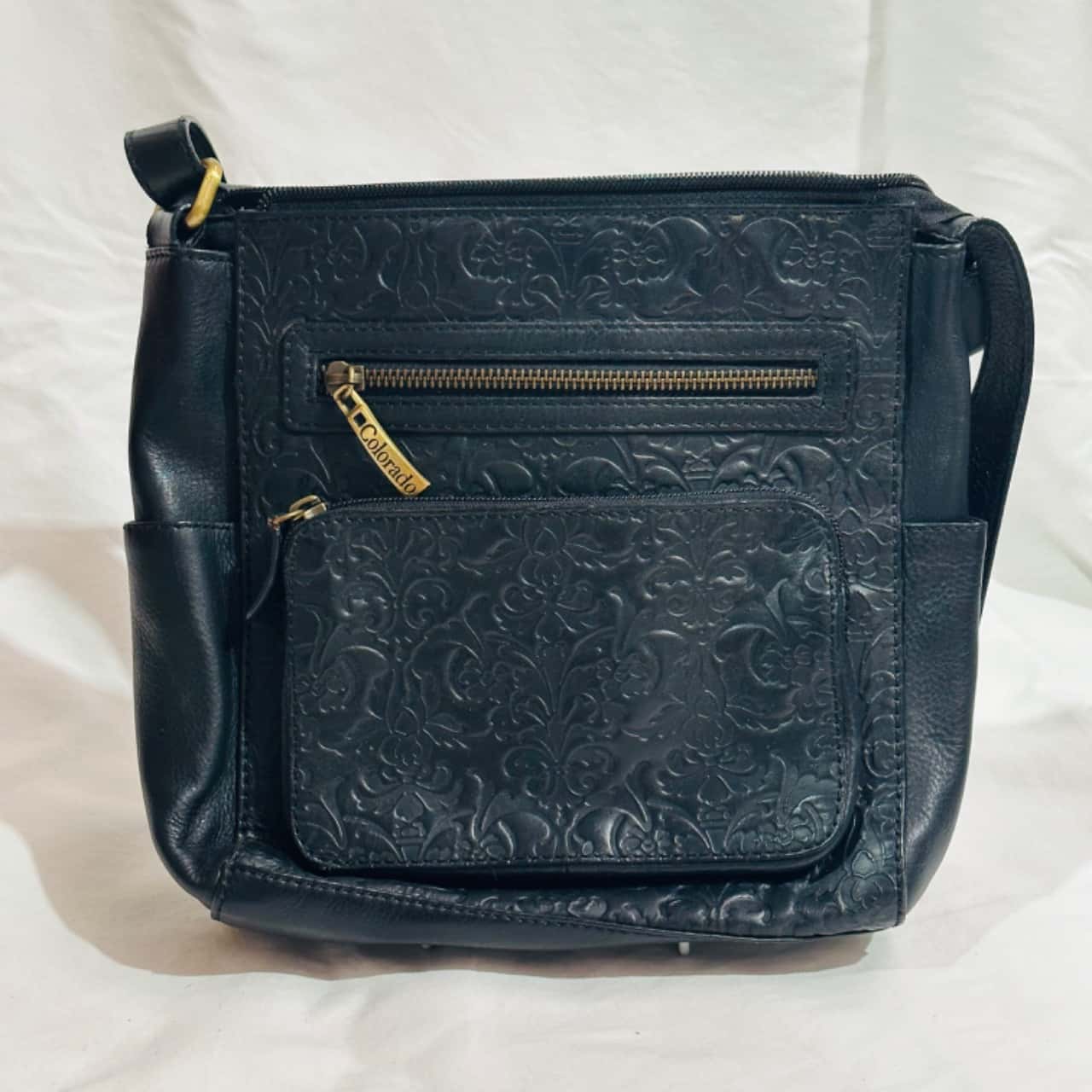 COLORADO Genuine Leather Handbag Black (s)