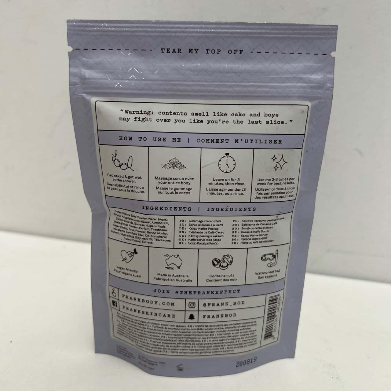 NEW - Frank Body - Cacao Coffee Scrub - 100G(s)