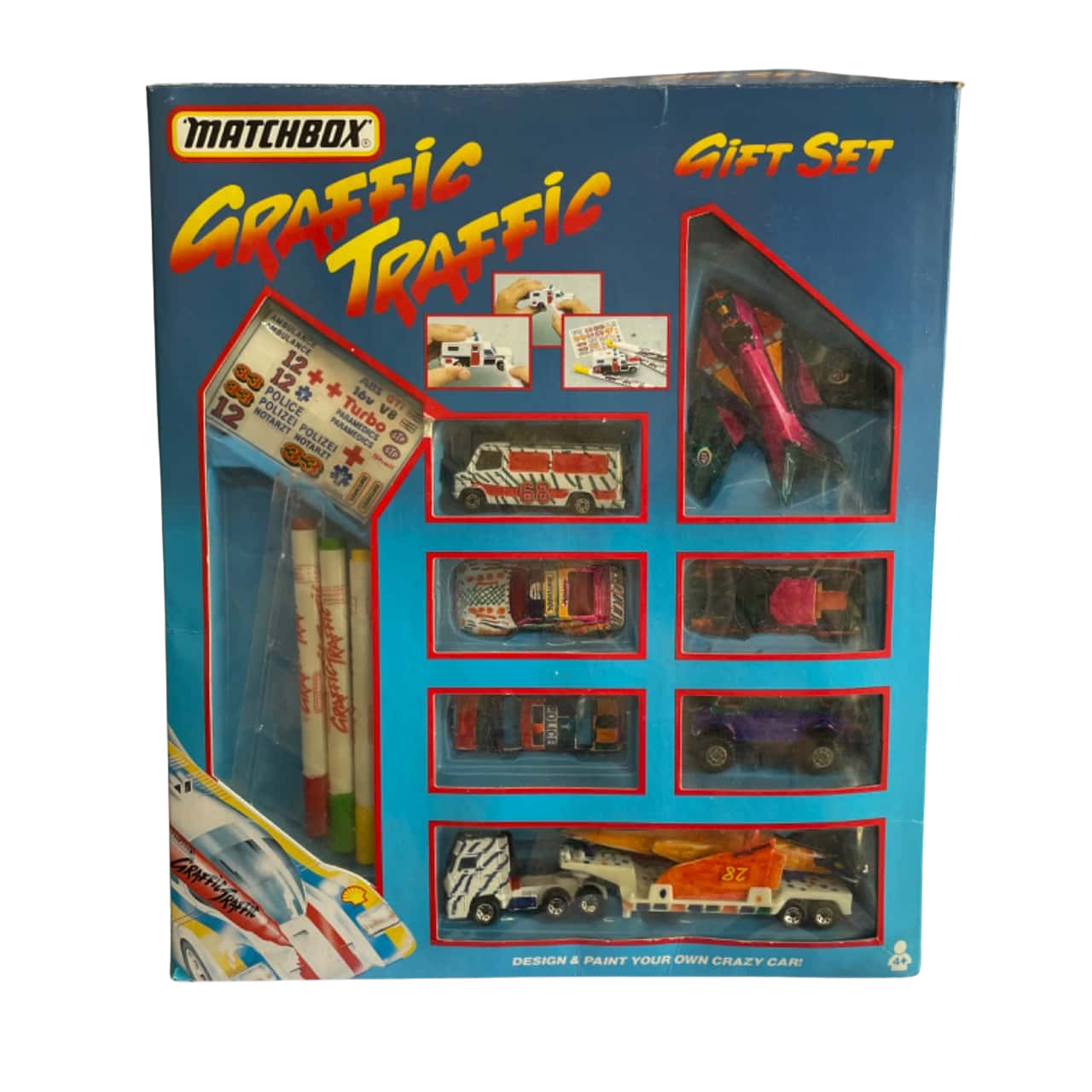 VINTAGE MATCHBOX Graffic Traffic Gift Set (c.1989)(s)