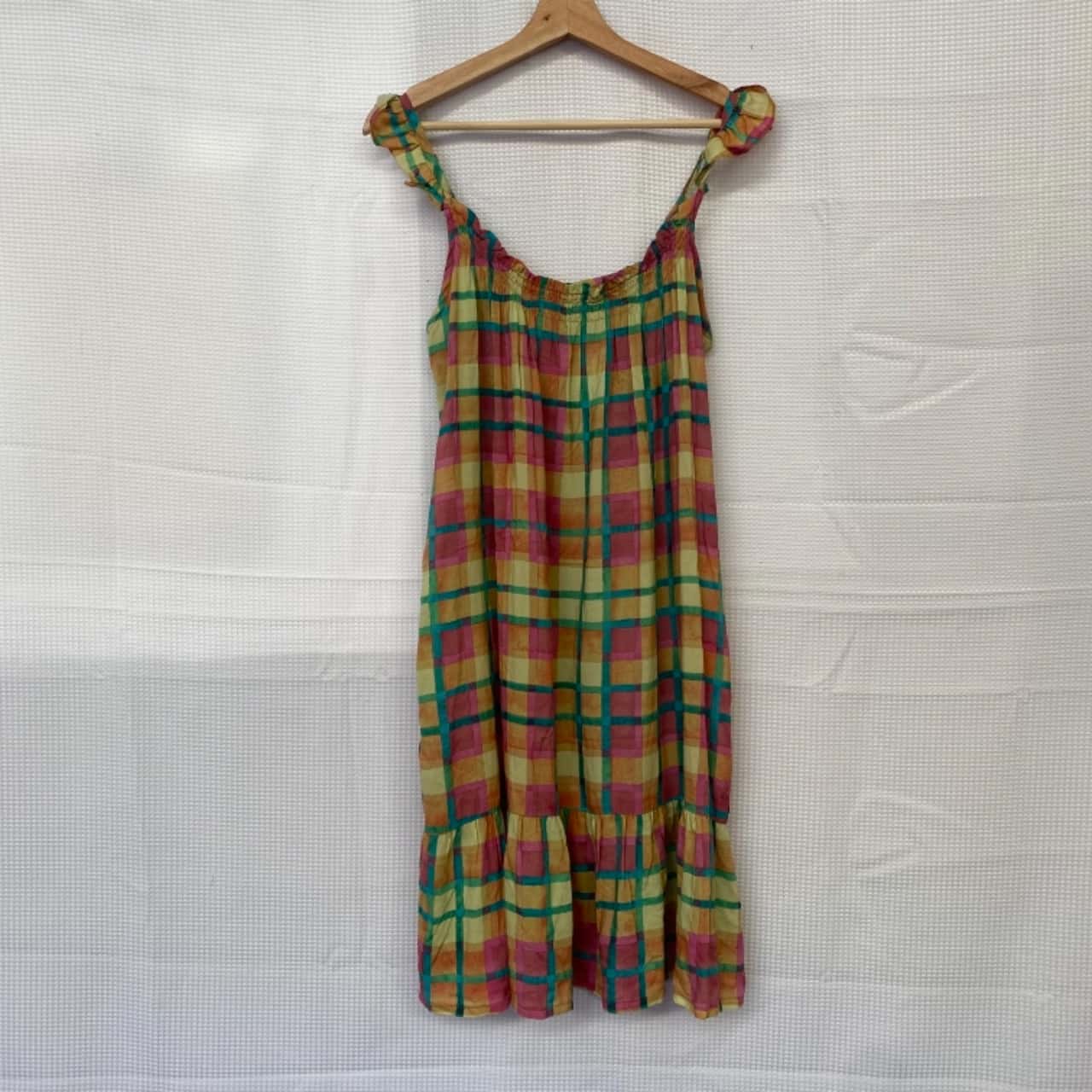 Sussan Womens Size M Shoestring Strap Checked / Multicoloured (s)
