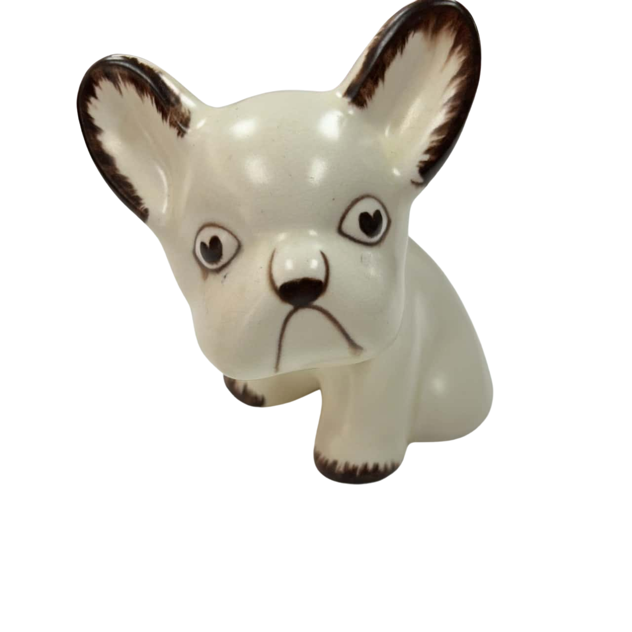 Retro Vintage Frenchie Sad Puppy Ceramic Trinket