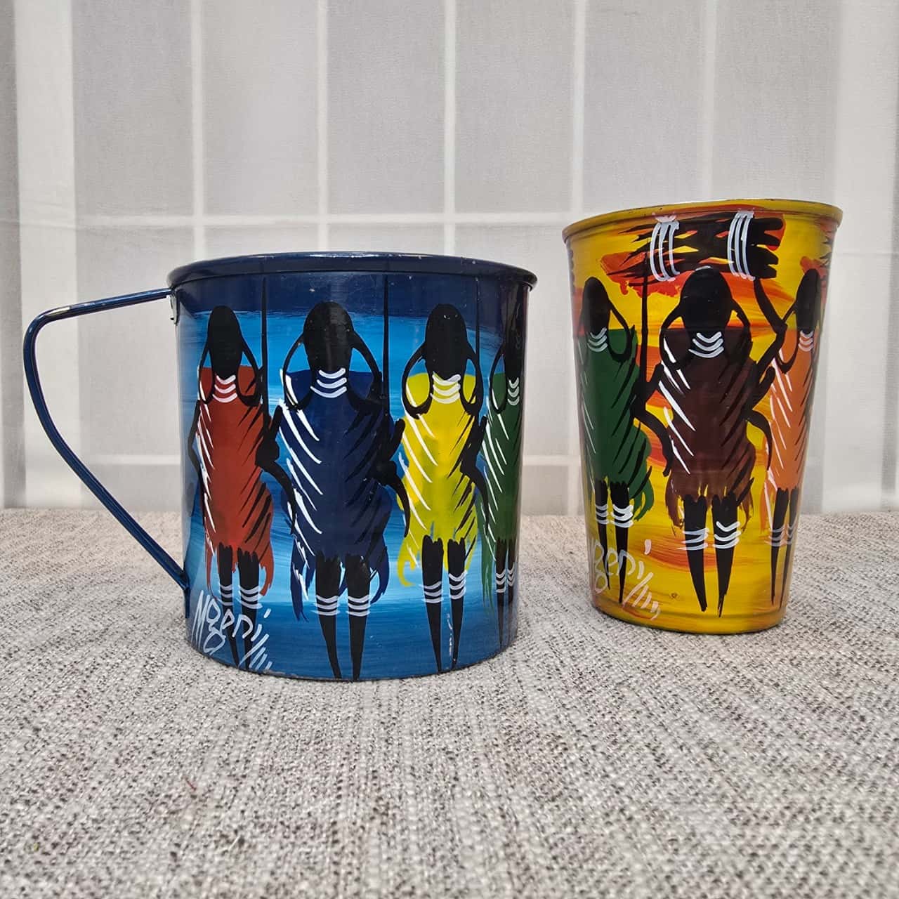 Zanzibar Handpainted Metal Cup & Mug
