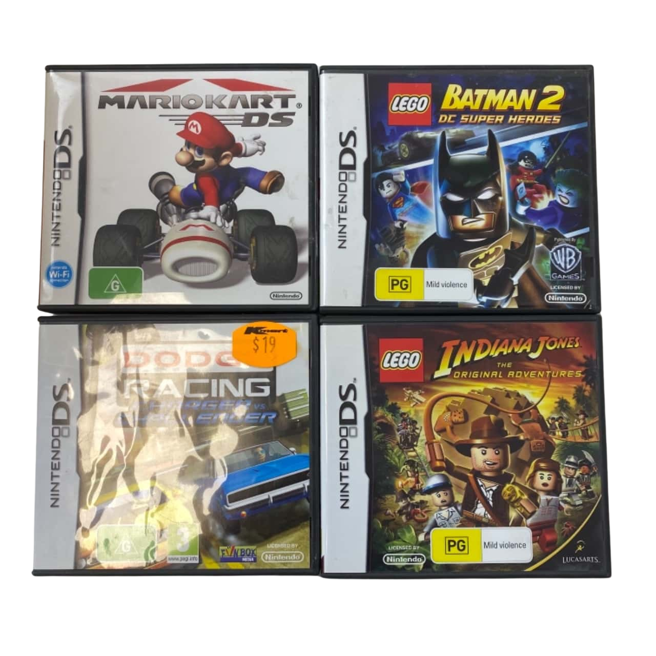 Asstd Nintendo DS Case Only (MarioKart/Batman2/Indiana Jones/Dodge ...
