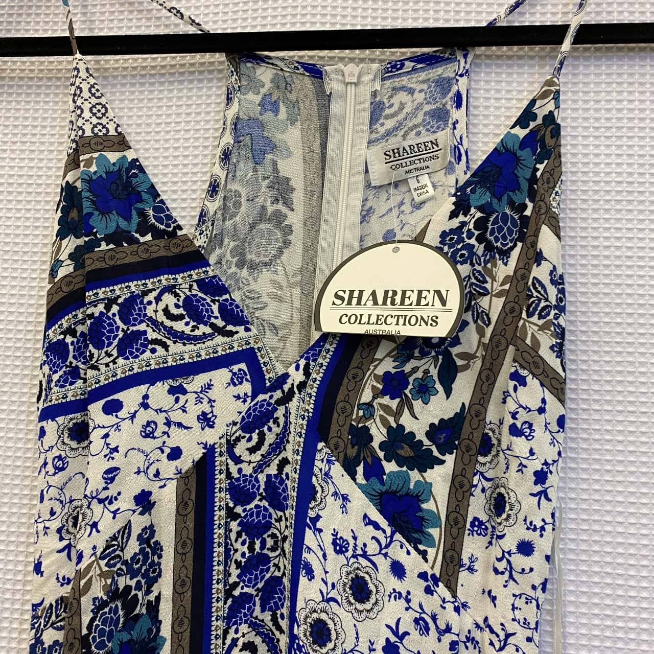 Shareen Collections Australia, Womens, Size 6, Blue and White Floral ...