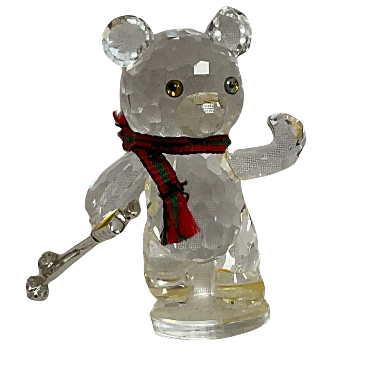 Swarovski Lead Crystal Figurine Kris Bear Skiing 45x40(s)