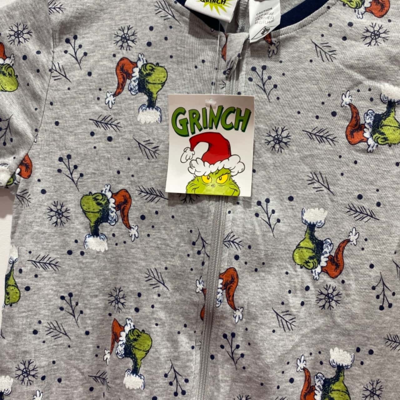 Kids Christmas Grinch Onesie Size 5