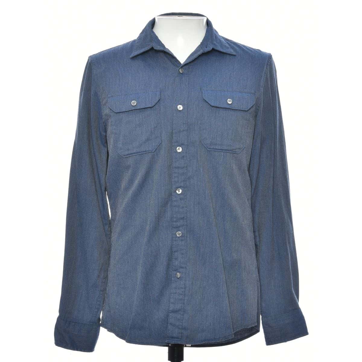 APT. 9 Men's Size M Long Sleeve Shirt Navy Blue