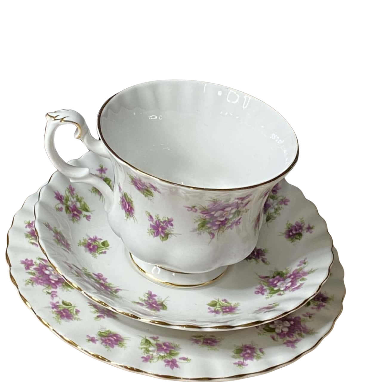 Royal Albert "Sweet Violets" Cup, Saucer & Plate Set(s)