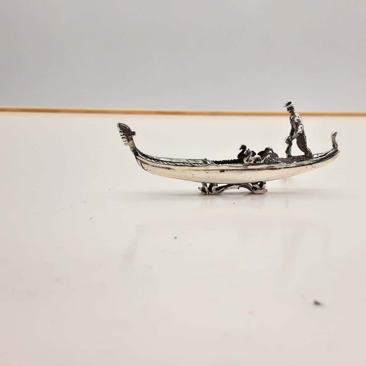 Antique Italian Hallmarked Silver Miniature Gondola (s) - Used Very ...