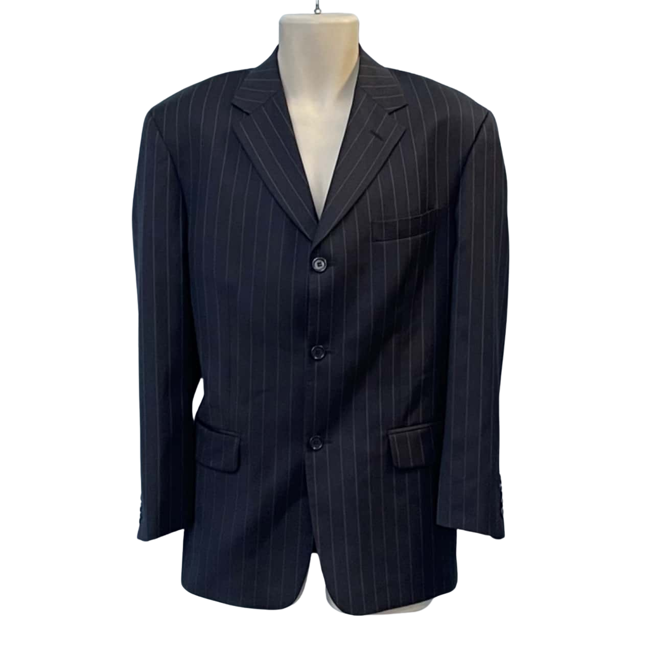Studio Italia Mens Size 42 Suit Jacket Navy Blue/Pinstripe (s) - Used ...