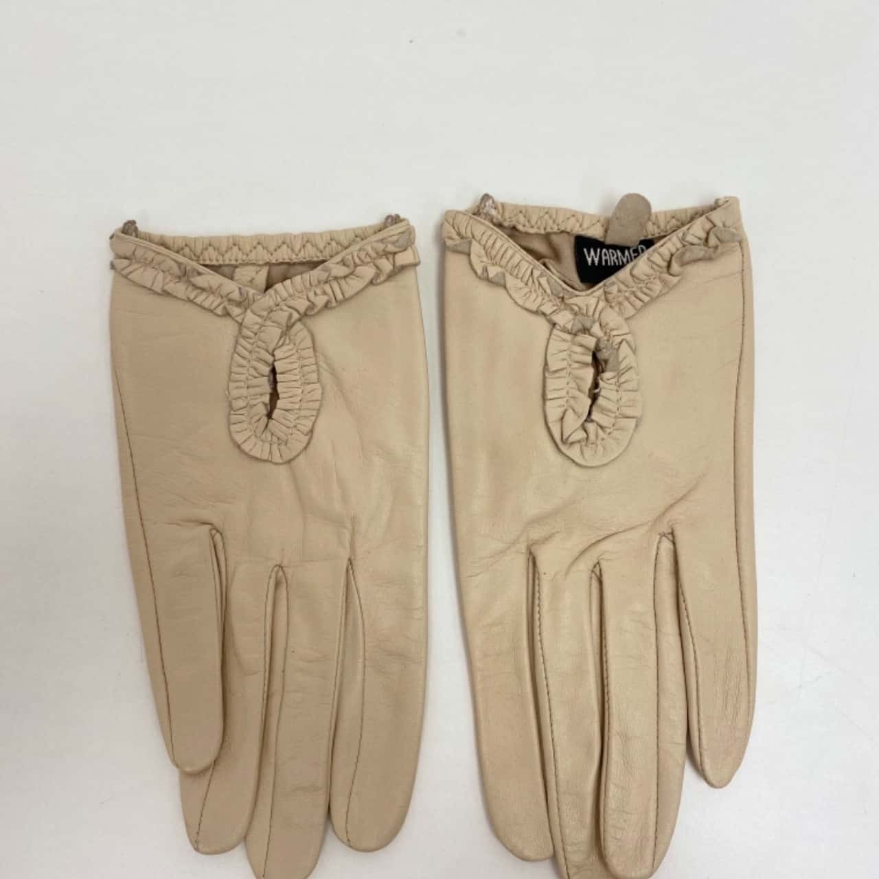 Leather Gloves Small Beige (s)
