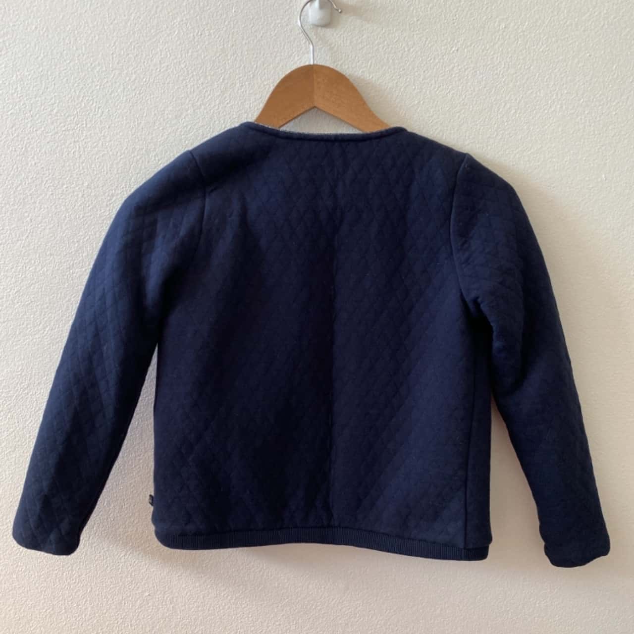 Okaidi Girls thick Navy quilted jacket, size 10A/Y 140cm(s)