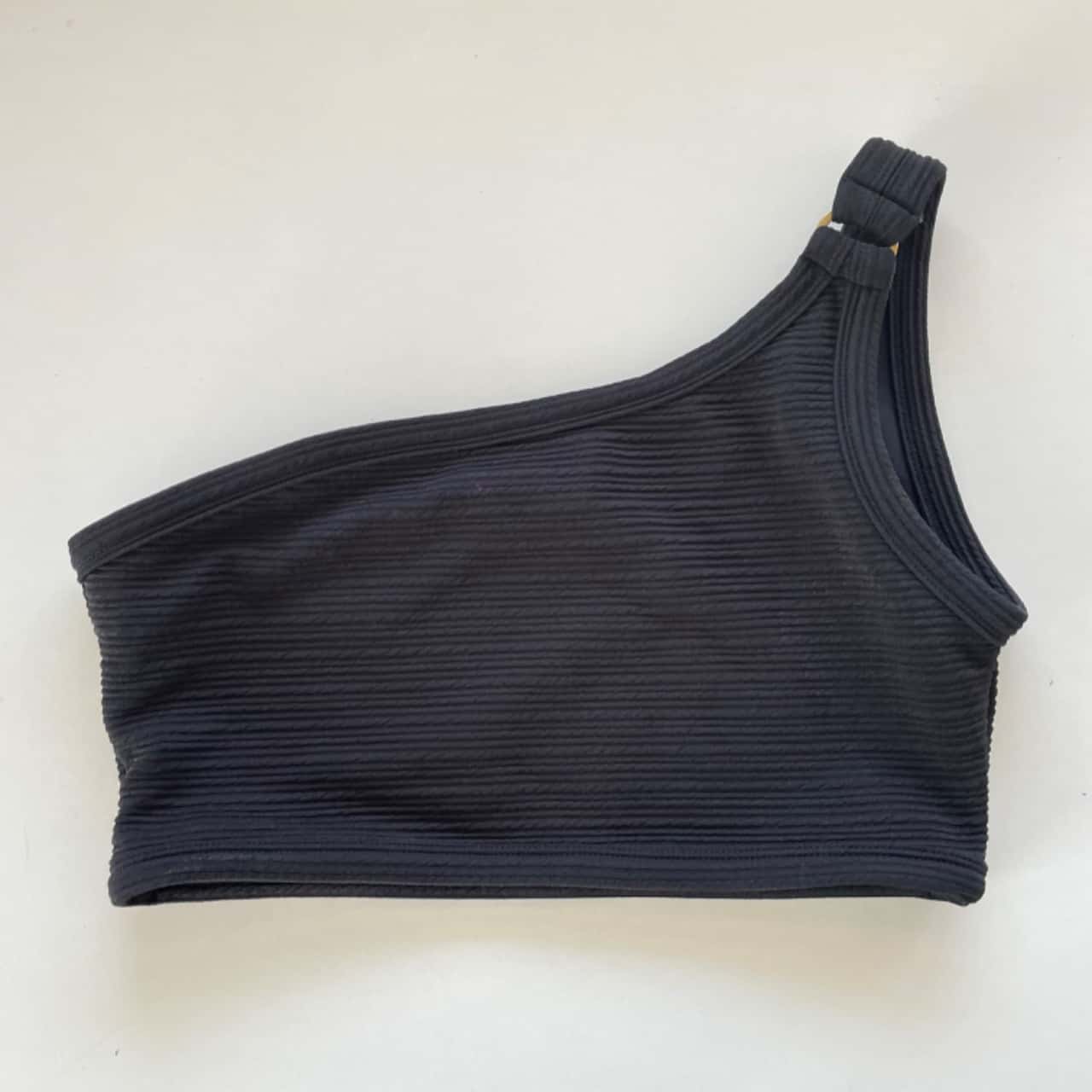 Skye & Staghorn Black One Shoulder Swim Top Size 8 / S (s)