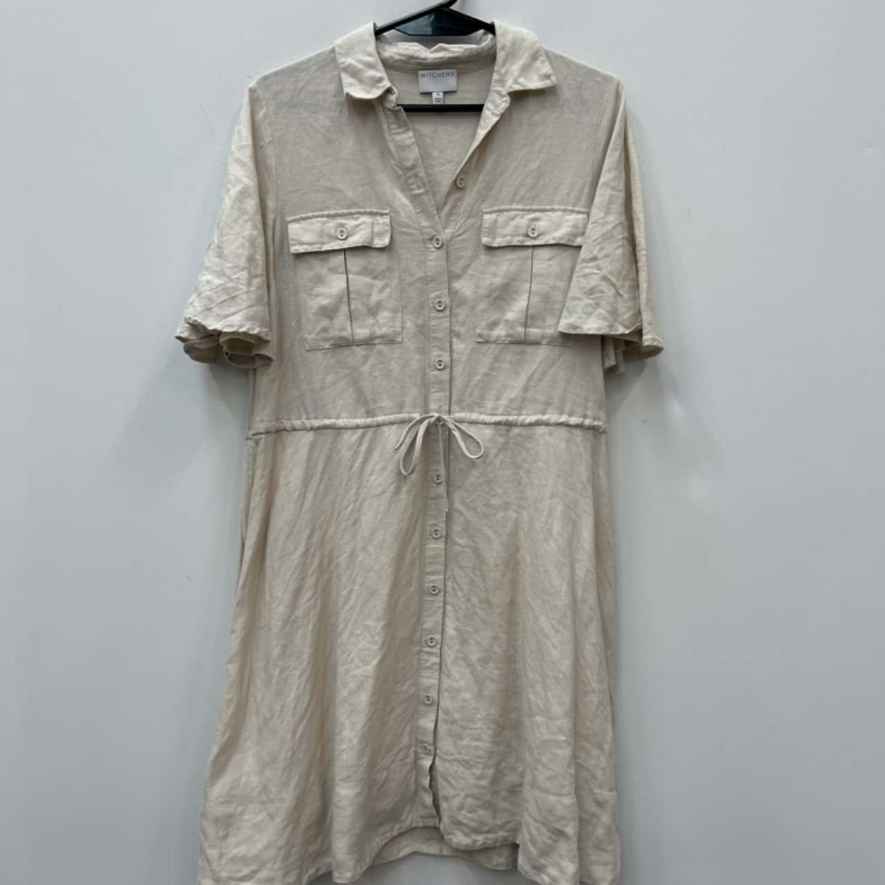 Witchery Size 10 Beige Utility Dress (s)