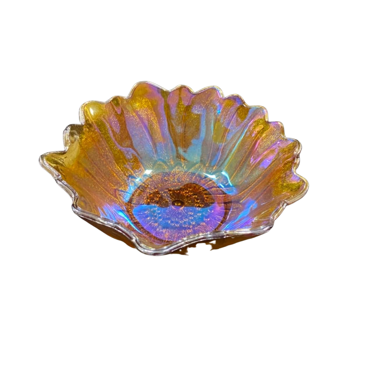 Amber Flower Pattern Glass Bowl(s)