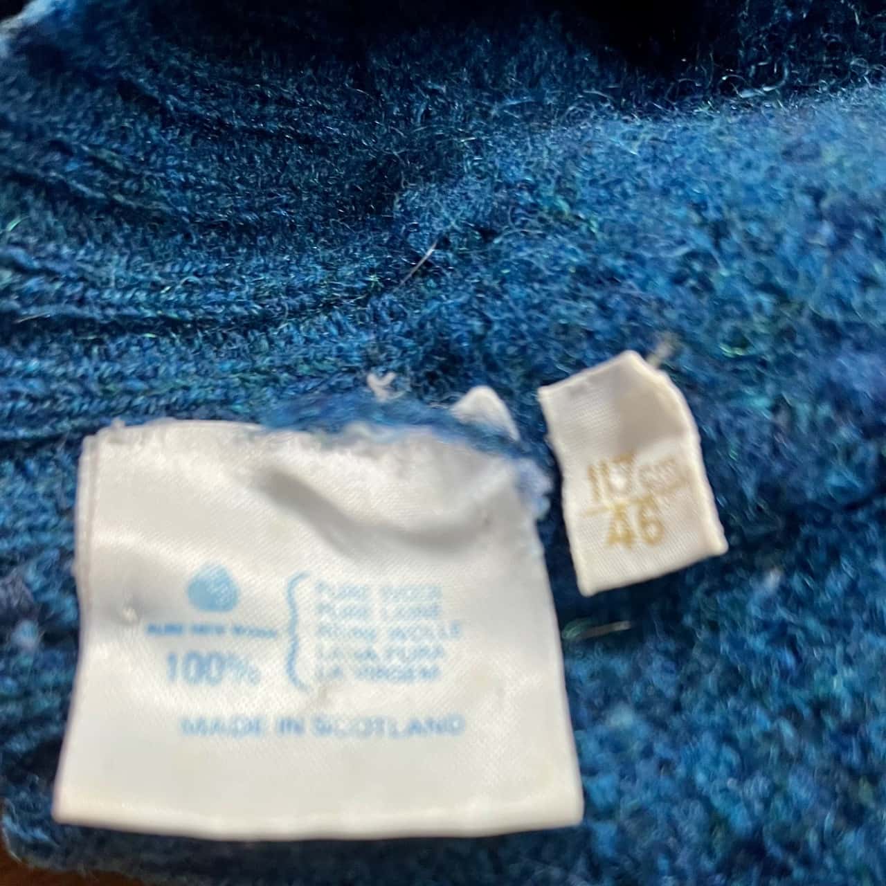 Vintage Henry Bucks By McGeorge of Scotland 100%Wool Cardigan 117cm (s)