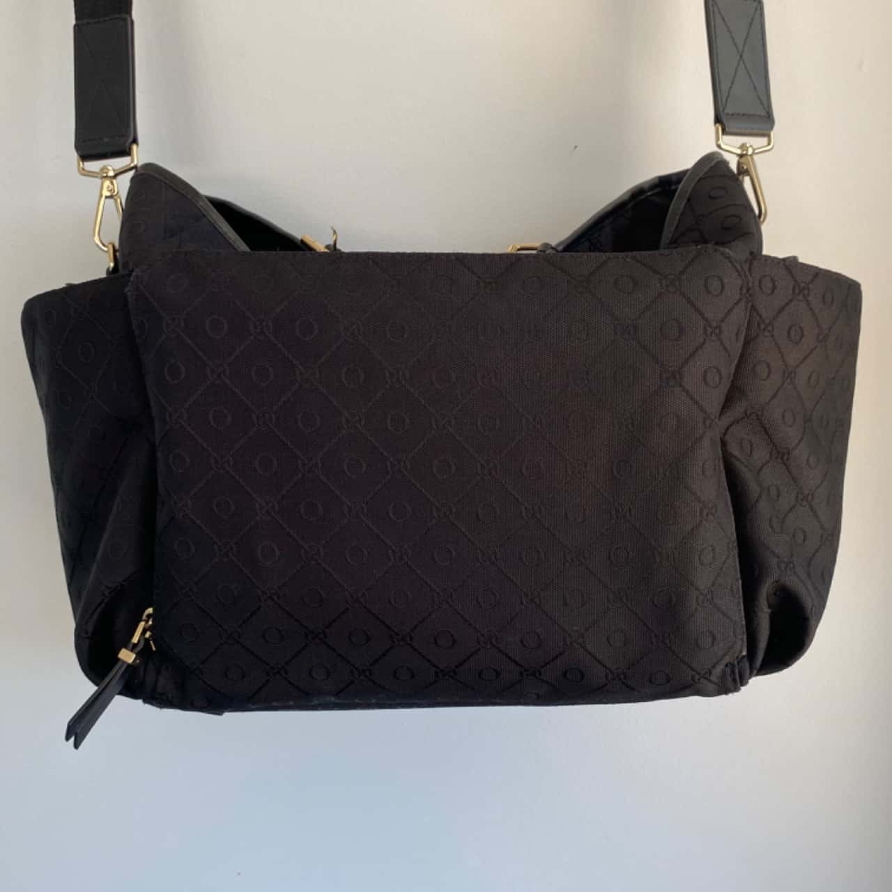 Oroton Black Canvas Nappy Bag(s)